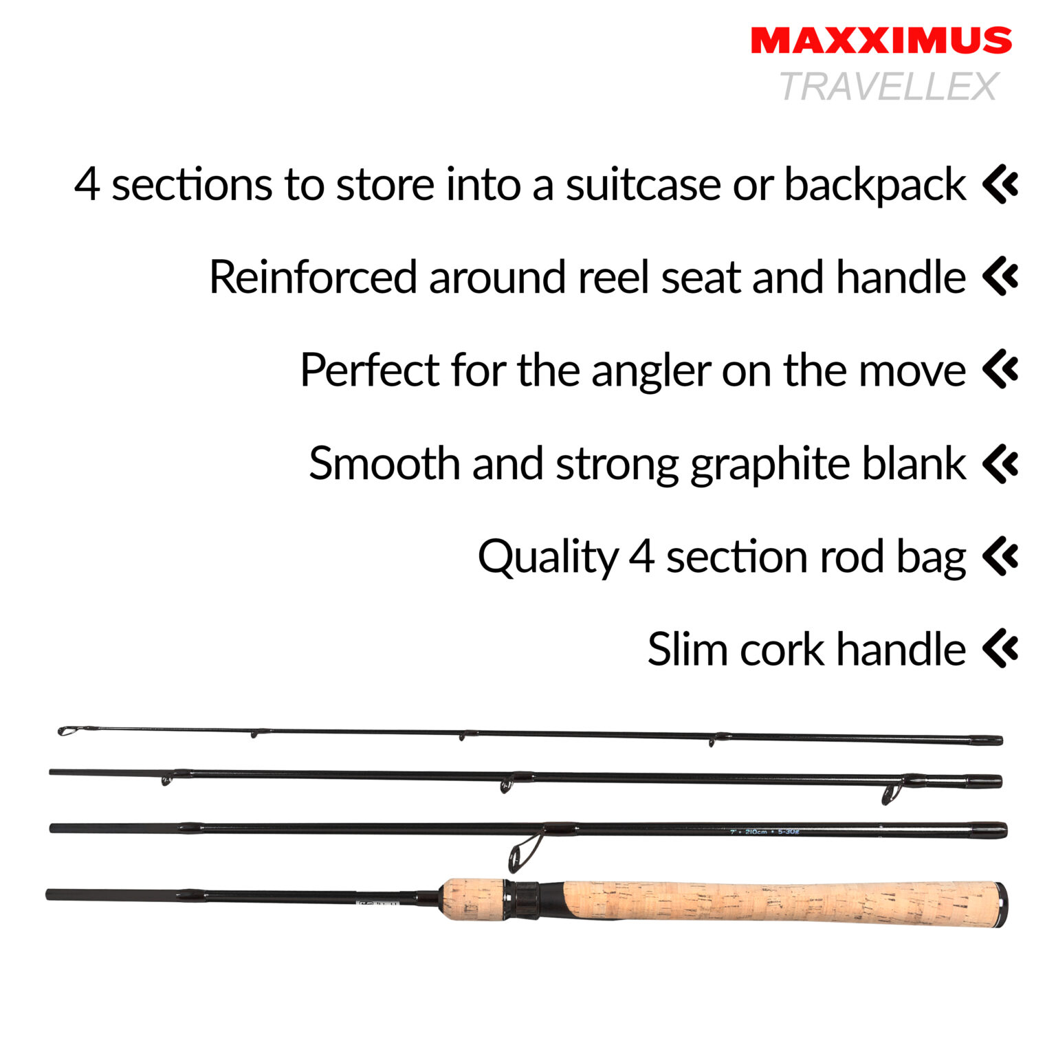 FLADEN 4pc Maxximus Travellex General Use / Spinning Travel Rod - YYS ...