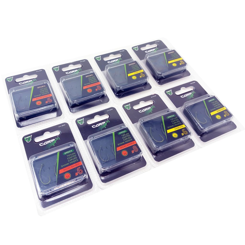 CARP ON Teflon Coated Curved Shank Hooks - YYS International
